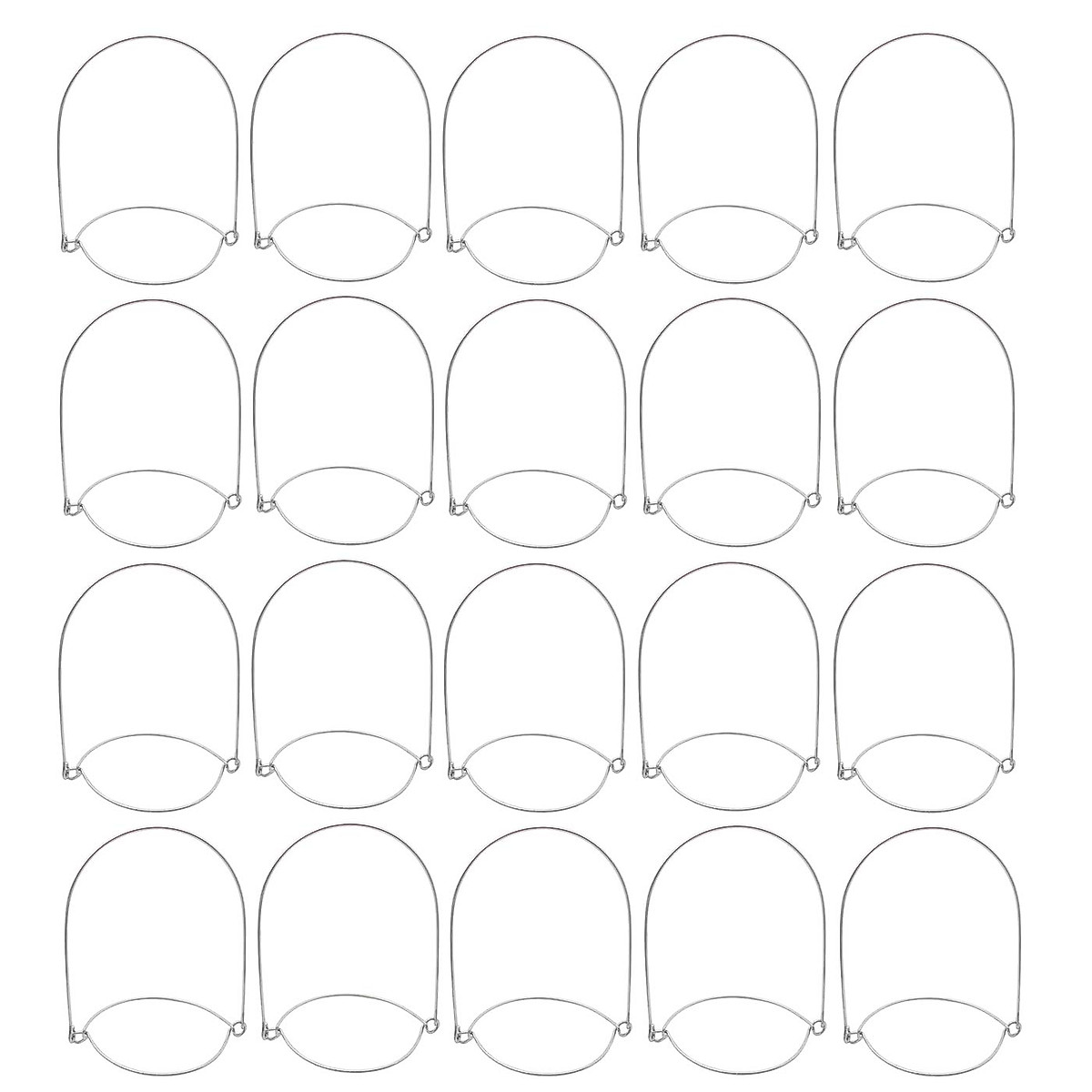 FANGULU 24PCS Stainless Steel Mason Jar Wire Hangers 3.9″×2.6″ Regular Mouth Wire Handles for Mason, Ball, Canning Jars, Ball Pint Jar
