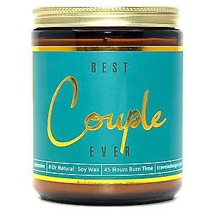 Best Couple Ever Candle, Soy Wax, Lavender |Gift for Christmas-Thank You Gift,Gift for Friends Family Romantic Couple Gifts Candles for Birthday, or Anniversary