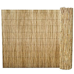 vidaXL Garden Reed Fence Outdoor Outside Yard Patio Backyard Furniture Wall Fence Panel Safety Privacy Barrier Decoration 66.9"x393.7"