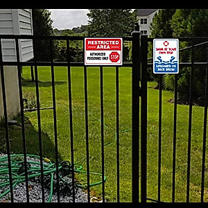Monifith Pool Rules Signs Swim at Your Own Risk Life Guard on Beer Break Swimming Pool Metal Sign 8X12Inch