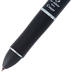 PILOT Dr. Grip 4+1, 4 Color 0.7 mm Ballpoint Multi Pen & 0.5 mm Mechanical Pencil - Black Body (BKHDF1SFN-B)