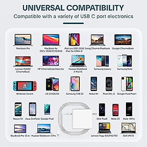 Mac Book Pro Charger - 118W USB C Charger Fast Charger Compatible with MacBook Pro/Air 16, 15, 14, 13 Inch, iPad Pro, Samsung Galaxy, and More USB-C Devices(7.2 ft Cable Included)..