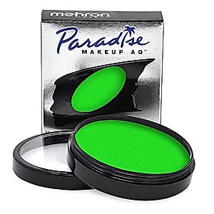 Mehron Makeup Paradise Makeup AQ Face & Body Paint (1.4 oz) (Martian – Neon Green/Green UV)