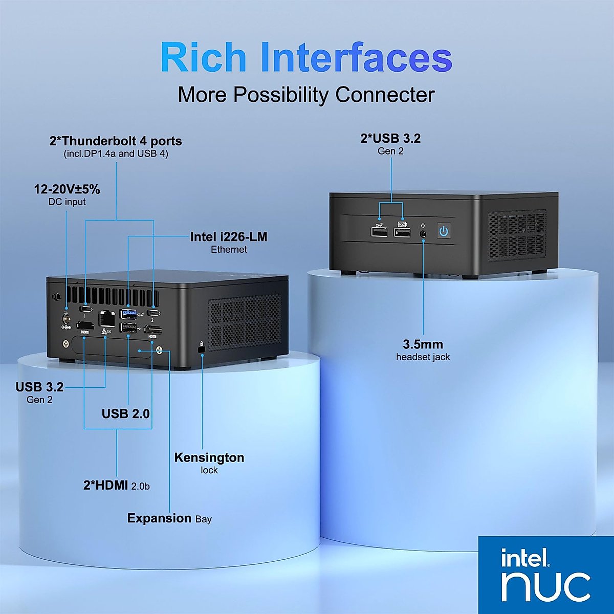 2023 Intel NUC 13 Pro,NUC13ANHi5 Versatile Mini PC 16GB RAM&512GB SSD with Core i5-1340 Processor (12Core&Up to 4.6GHz Turbo,Intel Iris Xe Graphics) Support 4K/WiFi6E/BT5.3/Win11 Pro preinstalled