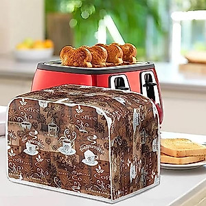 Hechitok Coffee Tea Toaster Appliance Dust-proof Dust Cover Extra Large Appliance Covers Kitchen Appliance Covers 2 Slice Toaster Oven Cover, S