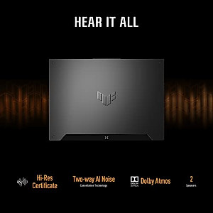 ASUS TUF Gaming A15 (2022) Gaming Laptop, 15.6" 300Hz FHD Display, AMD Ryzen 7 6800H CPU, GeForce RTX 3060 GPU, 16GB DDR5 RAM, 512GB PCIe SSD, Wi-Fi 6, Windows 11 Home, Mecha Gray, FA507RM-ES73