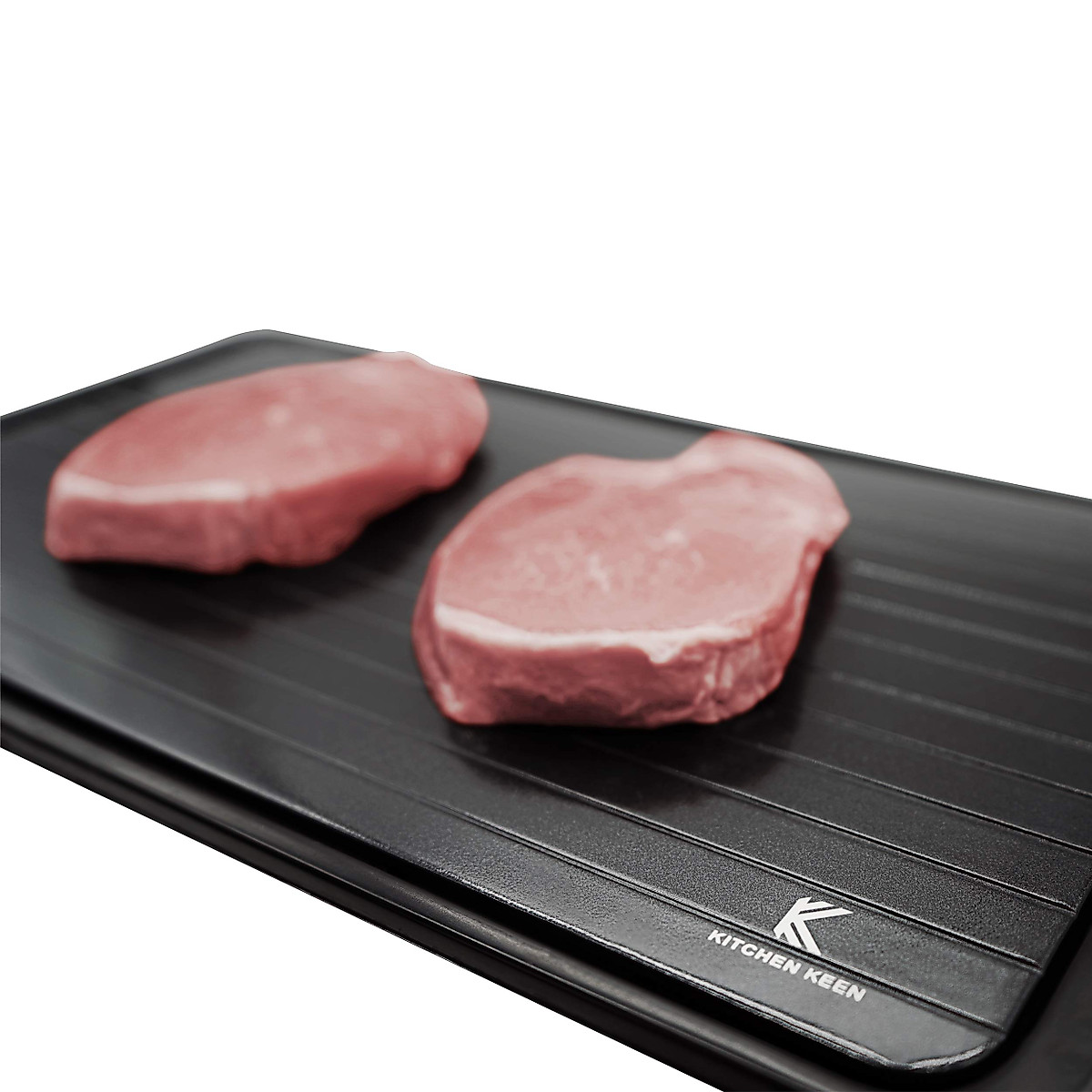 Kitchen Keen Defrosting Tray with Drip Tray | Defrost Frozen Food | Extra Large Size (14" x 8")
