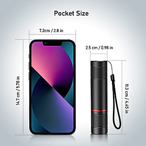 Blukar Flashlights Rechargeable, 2pk High Lumens Tactical Flashlight,Super Bright Small Flash Light-Zoomable,Adjustable Brightness,Long Lasting for Outdoors,Great Christmas Gifts Men&Women