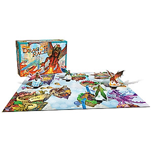 Great Dragon Race - Fantasy Board Game, Outset Media, Kids & Family Race Start to Finish Game, 2-4 Players, Ages 8+