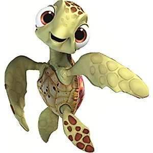3 Inch Squirt Turtle Finding Nemo 2 Movie Removable Peel Self Stick Wall Decal Sticker Art Bathroom Kids Room Walt Disney Pixar Home Decor Boys Girls 3 inches Wide by 3 1/4 inches Tall