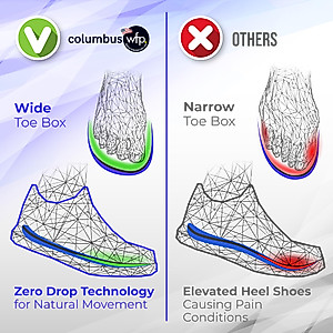 Columbus WFP Scioto X3 Walking Shoes for Women - Extra Comfortable & Everyday Ladies Sneakers - Black/Black, US 10, X Wide