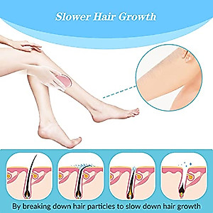 Crystal Hair Eraser, Crystal Hair Remover Painless Exfoliation, Portable Mild Hair Removal Tool, Magic Hair Eraser for Back Arms Legs Fast & Easy, Reusable Crystal Hair Eraser for Women and Men- Pink