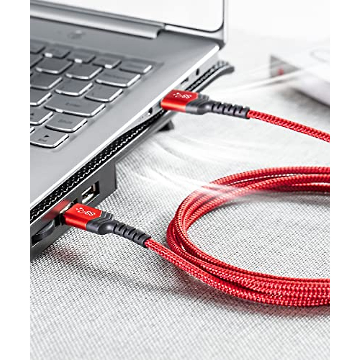 JSAUX USB to USB Cable, USB 3.0 A to A Male Cable 2 Pack(3.3ft+6.6ft) USB Male to Male Cable Double End USB Cord Compatible for Hard Drive Enclosures, DVD Player, Laptop Cooler and More (Red)