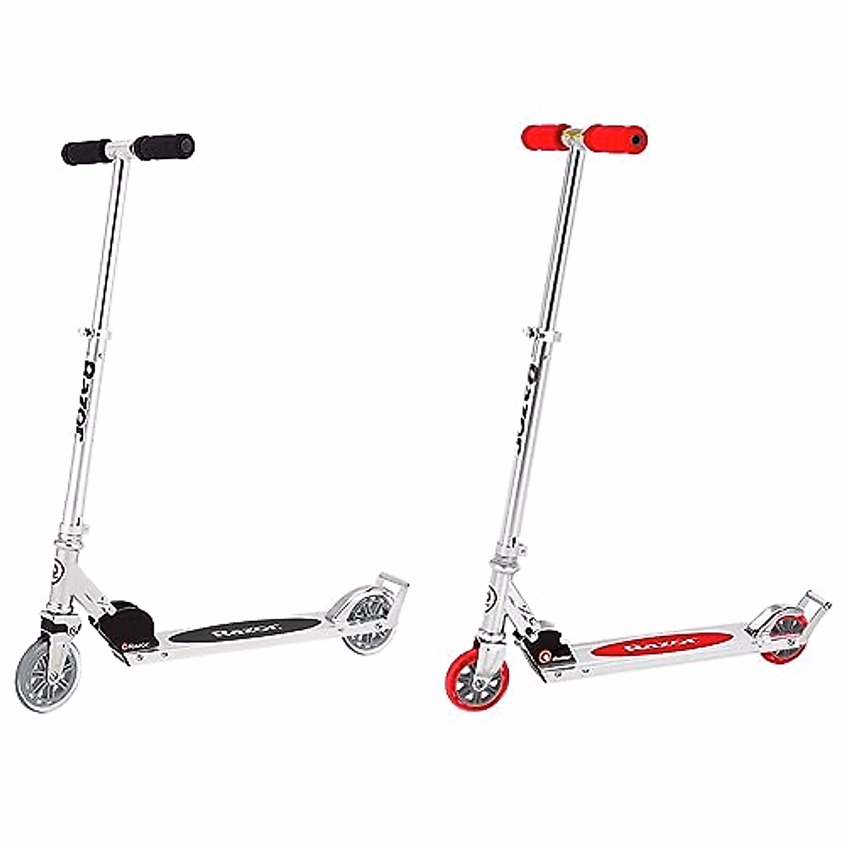 Razor A3 Kick Scooter for Kids – Foldable, Lightweight, Large Wheels, Front Vibration Reducing System, Adjustable Handlebars & AW Kick Scooter - Red - FFP