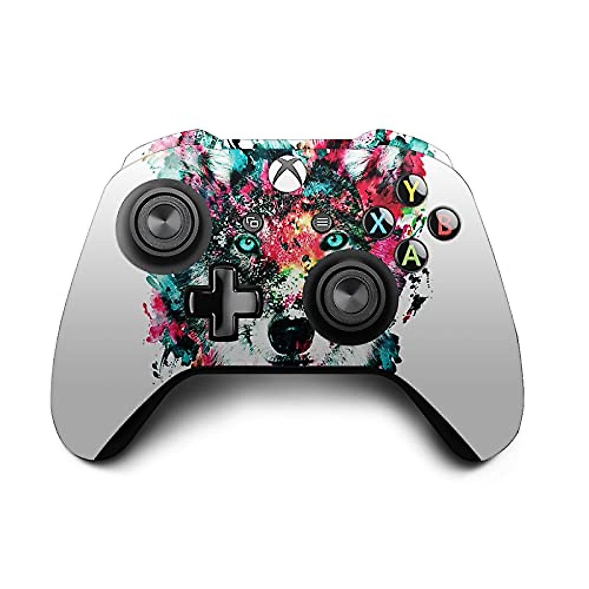 Head Case Designs Officially Licensed Riza Peker Wolf Art Mix Vinyl Sticker Gaming Skin Decal Cover Compatible With Xbox One S Console and Controller Bundle