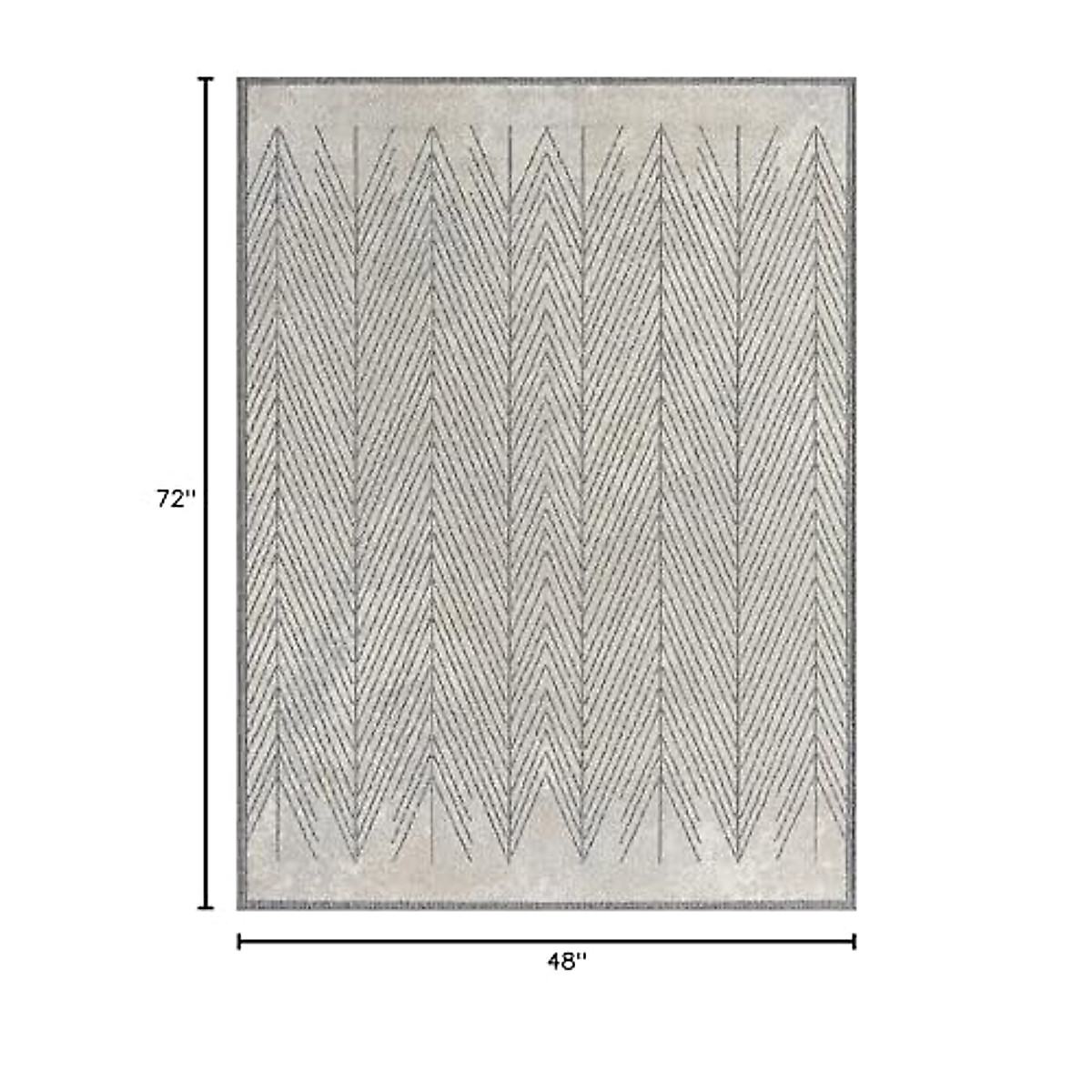 LUXE WEAVERS Gray 4x6 Geometric Area Rug