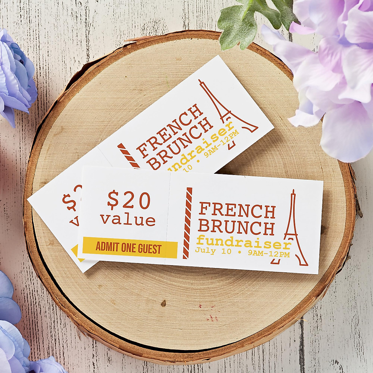 Avery Printable Tickets, 2-1/8" x 5-1/2", Laser/Inkjet, 200 Tickets, Great for Raffle Tickets (16431)