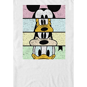Disney Men's Characters Crew Crop T-Shirt, White, X-Large