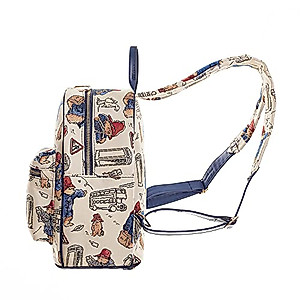 Signare Tapestry Women Backpack Rucksack Casual Daypack With Paddington Bear Design (DAPK-PADD)