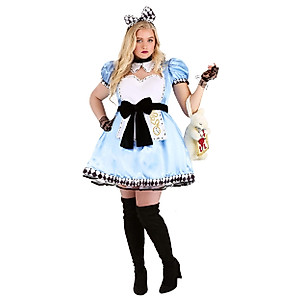 Fun Costumes Plus Size Alluring Alice Costume for Women, Blue, 2X