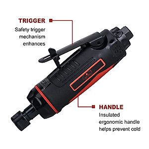 AEROPRO TOOLS 1/4-Inch Mini Air Straight Die Grinder AP17314 with 1/4 collect, 22000 RPM