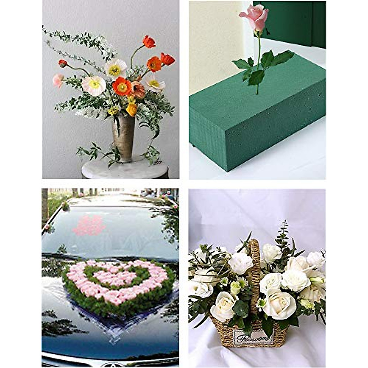 3PCS Floral Foam Bricks, Florist Flower Foam Green Bricks Flower Arrangement Brick Supplies for Florist Craft