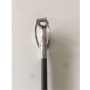 Bowfishing Fiber Glass Rod Slingshot Fishing Real Seat Attachment Spin Cast Reels Breakout Power Rod Shoot Through Rod , 1PC/PK (Black), 300mm