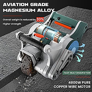 Huanyu Electric Wall Chaser 1 time Molding Wall Groove Cutting Machine Infrared Sighting 4800W Cutting Width 40mm Depth 35mm Wall Chaser Concrete Cutter Magnesium Alloy for Cement Brick Marble 110V