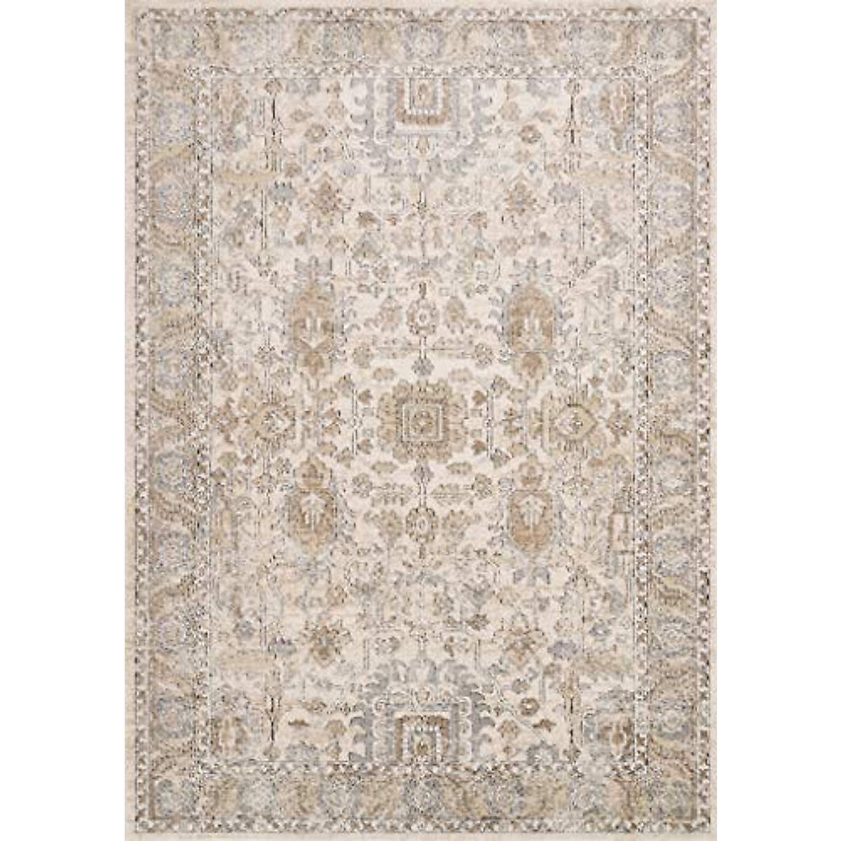 Loloi II Teagan Collection TEA-03 Ivory/Sand, Traditional 7'-11" x 10'-6" Area Rug