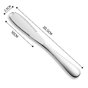 HANSWARE Butter Knife,Butter Cutter Slicer Stainless Steel Butter Knife Spreader,3 In 1 Multi Function Cheese Knife Easy Spread Butter Curler Knife For Cold Butter,Peanut. (2 PCS)