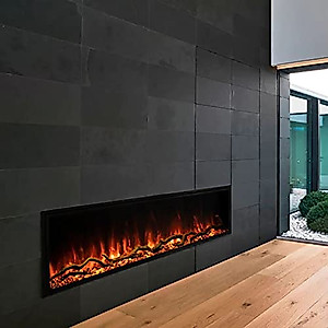 Modern Flames Landscape Pro Slim 56" Single-Sided Built-in Electric Fireplace - LPS-5616
