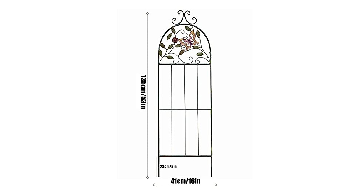 HZSCL Retro Metal Garden Trellis for Climbing Plants