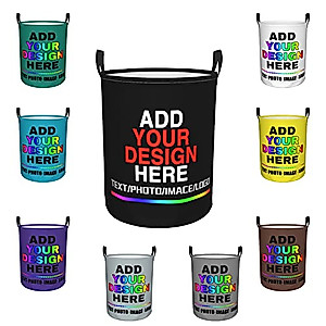 Custom Laundry Basket Personalized Laundry Basket Customized Laundry Basket with Photo/Text Collapsible Storage Basket Medium 19.6" x 15.7"