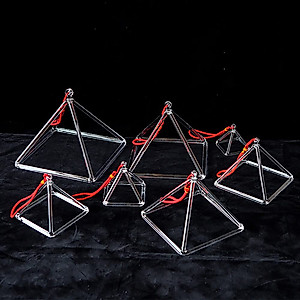 MWEIMA Chakra Quartz Crystal Singing Pyramid, Healing Musical Instrument, for Sound Healing Meditation Prayer, with Carry Case Bag (Size : 12 inch)