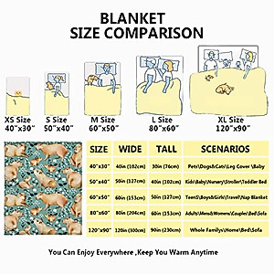 Floral Capybaras Blanket | Funny Gift for Cabybara Lover | 40"x50" Cute Capybara Flannel Blanket for Boys Girls| Capybaras Plush Blanket Decor for Couch Sofa Bedroom | Cabybara Lover Gift