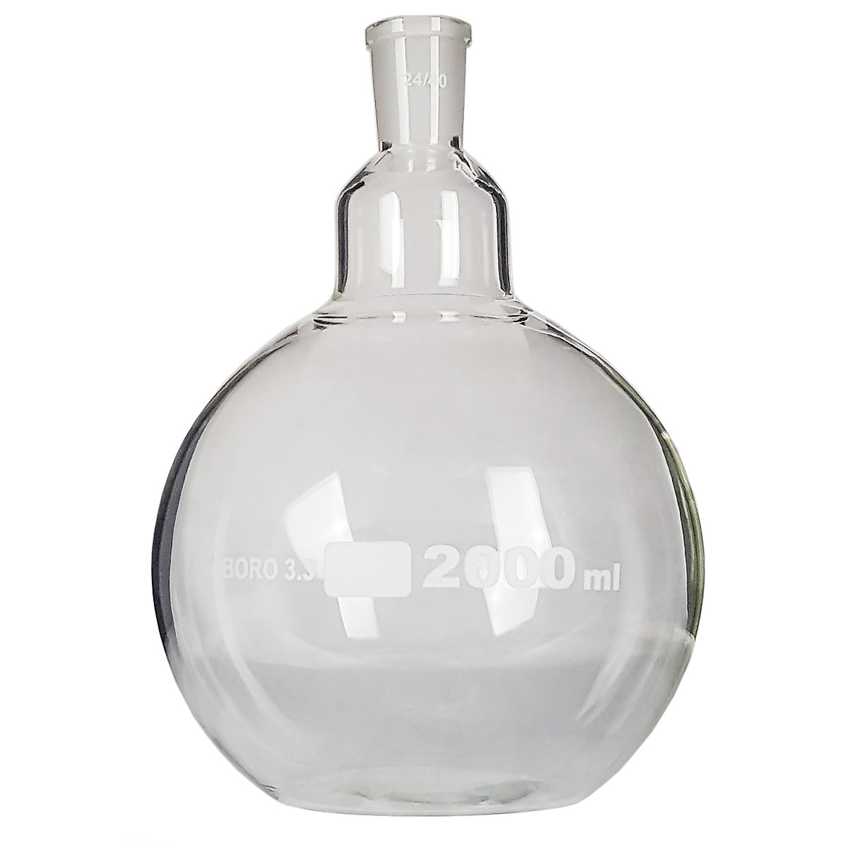 GSC International FFB2000-24-40 Flat Bottom Flask, 2000ml, 24/40 Ground Glass Joint
