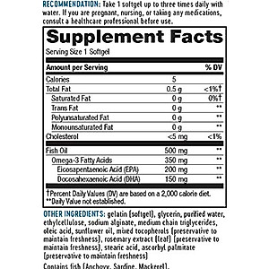 Nature's Way Super Fisol Fish Oil, Supports Heart and Joint Health*, 180 Softgels