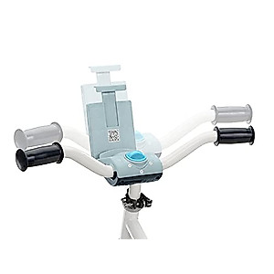 Little Tikes Pelican Explore & Fit Cycle Adjustable Play Fitness Exercise Equipment Stationary Bike with Videos and Built-in Bluetooth Speaker, For Kids Ages 3-7 Years, WHITE, BLUE