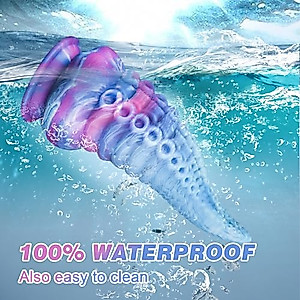 Fantasy Dildo Massive Dildo, 8.7in Animal Dildo Liquid Silicone Dildos, Huge Anal Dildo Big Fist Dildo for G Spot, Anal & Prostate, Colorful Tapered Dildo Horse Wolf Dog Dildos Adult Toy for Women Men