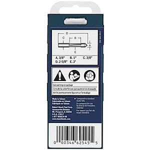 Bosch 85245MC 3/8 in. x 1 in. Carbide-Tipped Single-Flute Pilot Panel Concave Router Bit