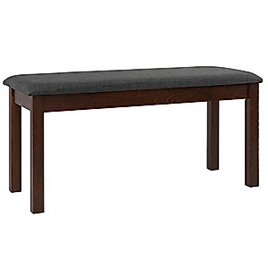 Cortesi Home Rosco Dining Bench, Grey