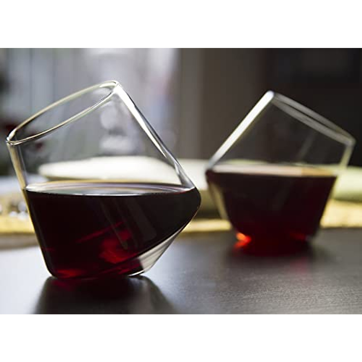 Stemless Wine Glasses Set of 2 Aerating wine glasses Elegant Wine Glasses Stemless large wine glass CulinexCo.com Red Wine Glass Tumbler stemless wine glass set cup wine cups non drip no spill glass