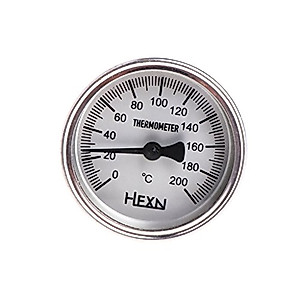 kobeIeen 50/100/150/200/300℃ Bi-Metallic Metal Temperature Gauge for Pipeline Industrial Use