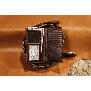 House of Jack Co. COLT Long Bifold Wallet | Rodeo Wallet | Full Grain Cowhide Leather | Long Bifold Men's Wallet | Western Wallet