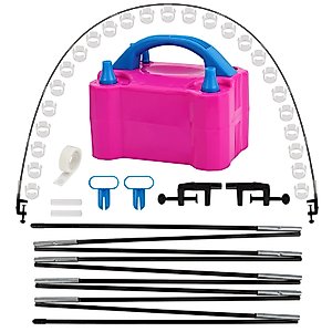 RUBFAC Balloon Arch Kit and Electric Balloon Pump, Balloon Arch Stand for Table Adjustable Frame with Electric Pump Bases Party Balloon Accessories for Birthday Party Baby Shower Festival Decorations