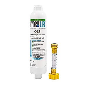 Hydro Life 52700 Inline Water Filter (with Flexible Hose Protector, Hydroponics C-85)