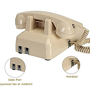 SOUJOY Vintage Cord Phone - Retro Style for Home & Office