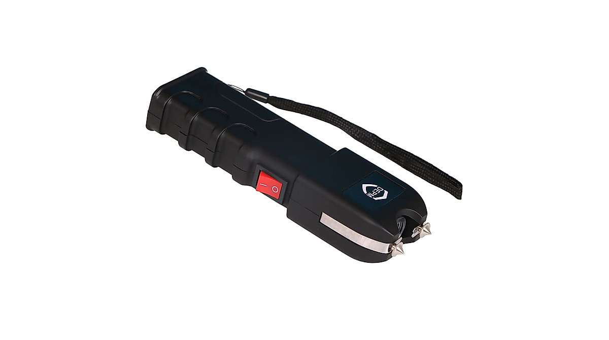 DEPM Heavy Duty Stun Gun with Flashlight & Anti-Grab Tech