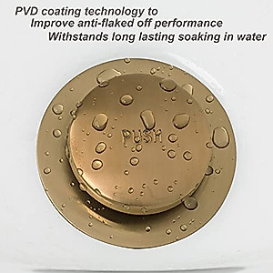 Champagne Bronze Tip-Toe Tub Trim Set with Two-Hole Overflow Faceplate and No Plumber’s Gasket, Replacement Bath Drain Trim Kit with Universal Fine/Coarse Thread, No Putty Installation by Artiwell