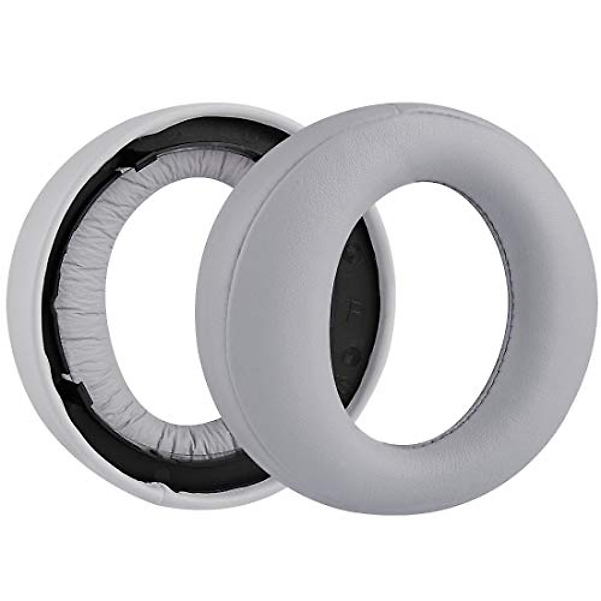 Geekria QuickFit Replacement Ear Pads for Sony PlayStation Gold Wireless New Version 2018, PS4 Gold Wireless 500 Million Limited Edition Headphones Ear Cushions, Ear Cups Cover Repair Parts (Grey)